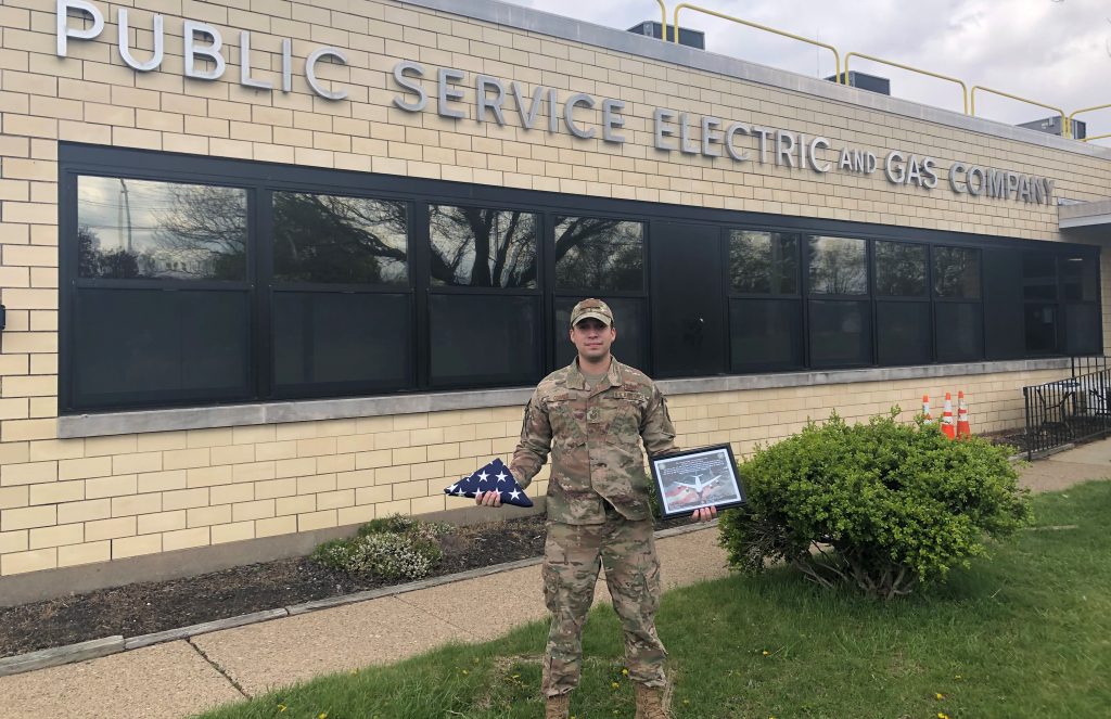 American hero honors PSEG with US Air Force Service American Flag ...